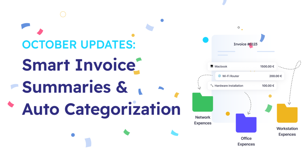 October Updates: Smart Invoice Summaries, Auto Expense Categories, and ...